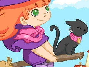 Cute Puzzle Witch game play free online