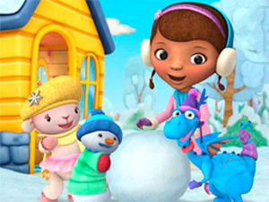 Doc McStuffins Snowman Roll-Up game play free online