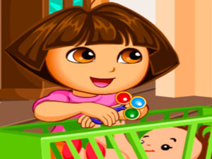 Dora Baby Caring Slacking game play free online