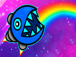 GEOMETRY NEON DASH RAINBOW game play free online