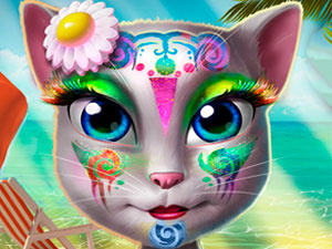 Kitty Beach Make Up game play free online
