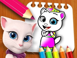 My Angela Talking Coloring Book game play free online