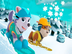 Paw Patrol Snow Slide game play free online