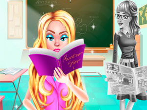 Princess School Make Up Slacking game play free online