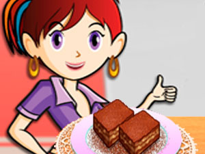 Sara`s Cooking Class Caramel Nut Brownie game play free online