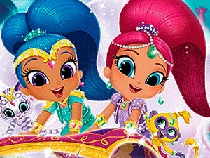 Shimmer and Shine Word Train game play free online