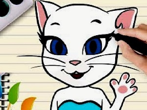 Talking Angela Coloring Book game play free online