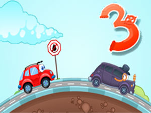 Wheely Car Games play online, Wheely red car free game