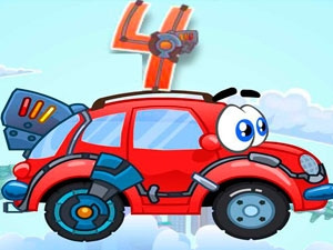 Wheely Car Games play online, Wheely red car free game